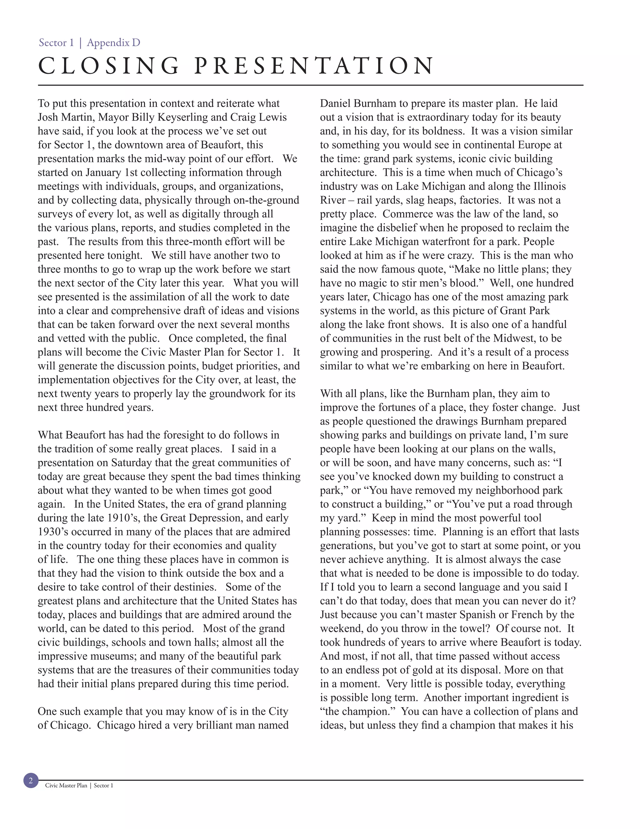 Civic masterplan sector1-appendixd | PDF