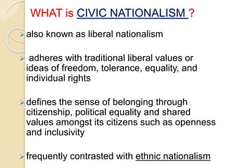 Civic nationalism | PPT