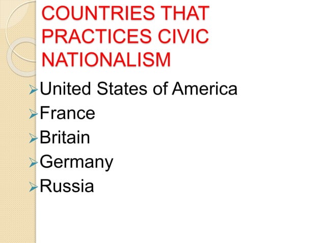 Civic nationalism | PPT