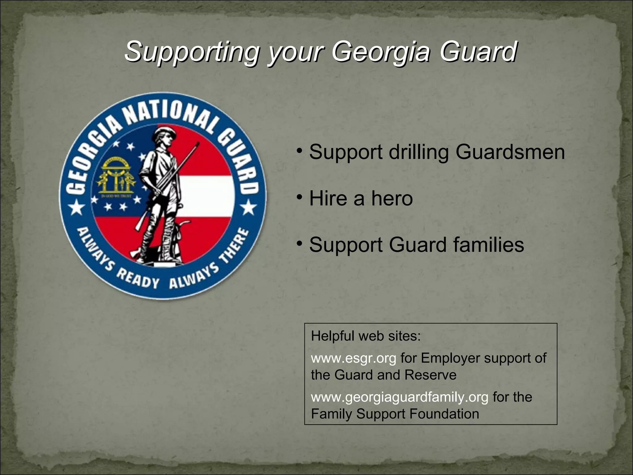 Army National Guard Civic Organization Brief | PPT
