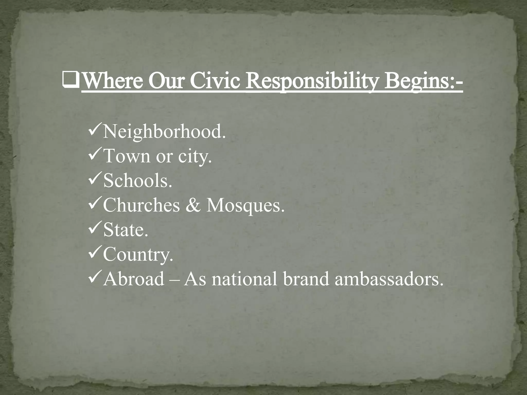 Civic responsibility and citizenship | PPTX