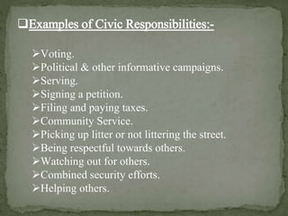 Civic responsibility and citizenship | PPTX