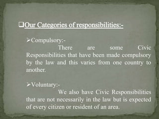 Civic responsibility and citizenship | PPTX