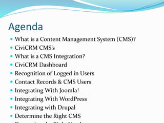 CiviCRM and CMS Integration | PPT