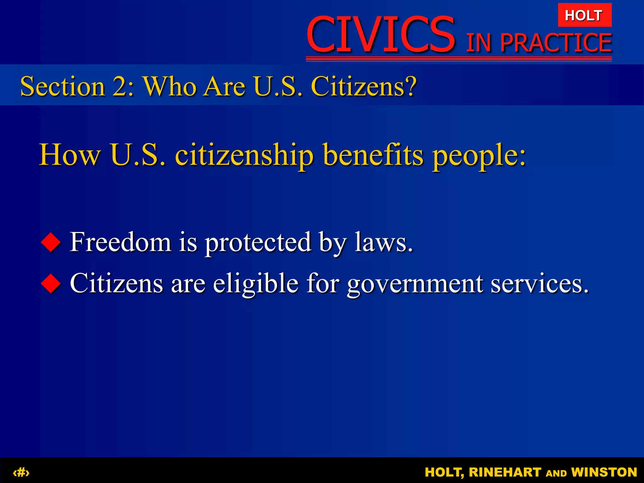 Civics ch.1 we the people | PPT | Civic affairs | Politics
