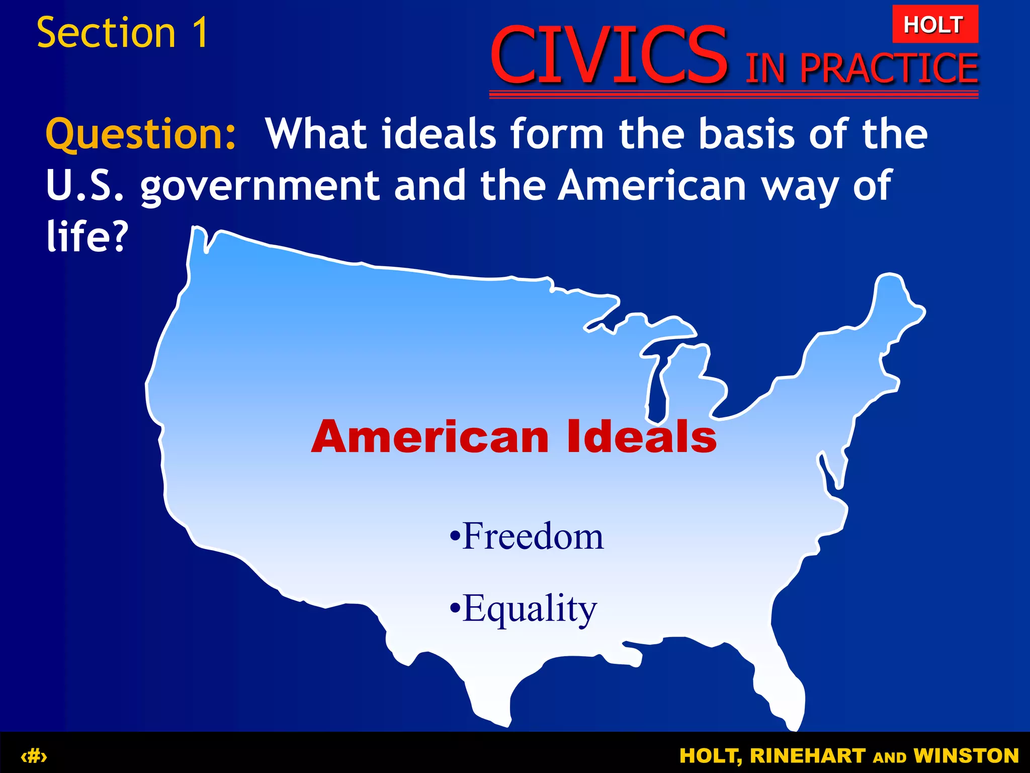 Civics ch.1 we the people | PPT | Civic affairs | Politics
