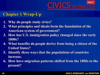 Civics ch.1 we the people | PPT | Civic affairs | Politics