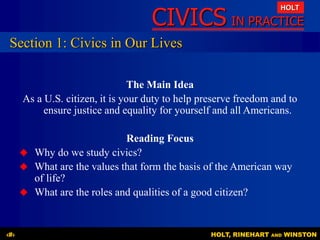 Civics ch.1 we the people | PPT