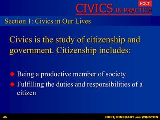 Civics ch.1 we the people | PPT | Civic affairs | Politics