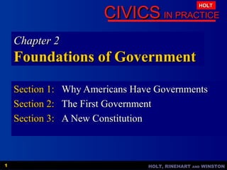 Civics ch.2 foundations of government | PPT