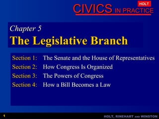 Civics ch.5 legislative branch | PPT