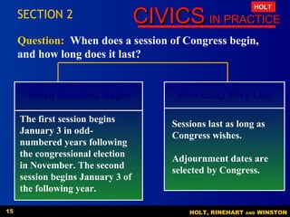 Civics ch.5 legislative branch | PPT