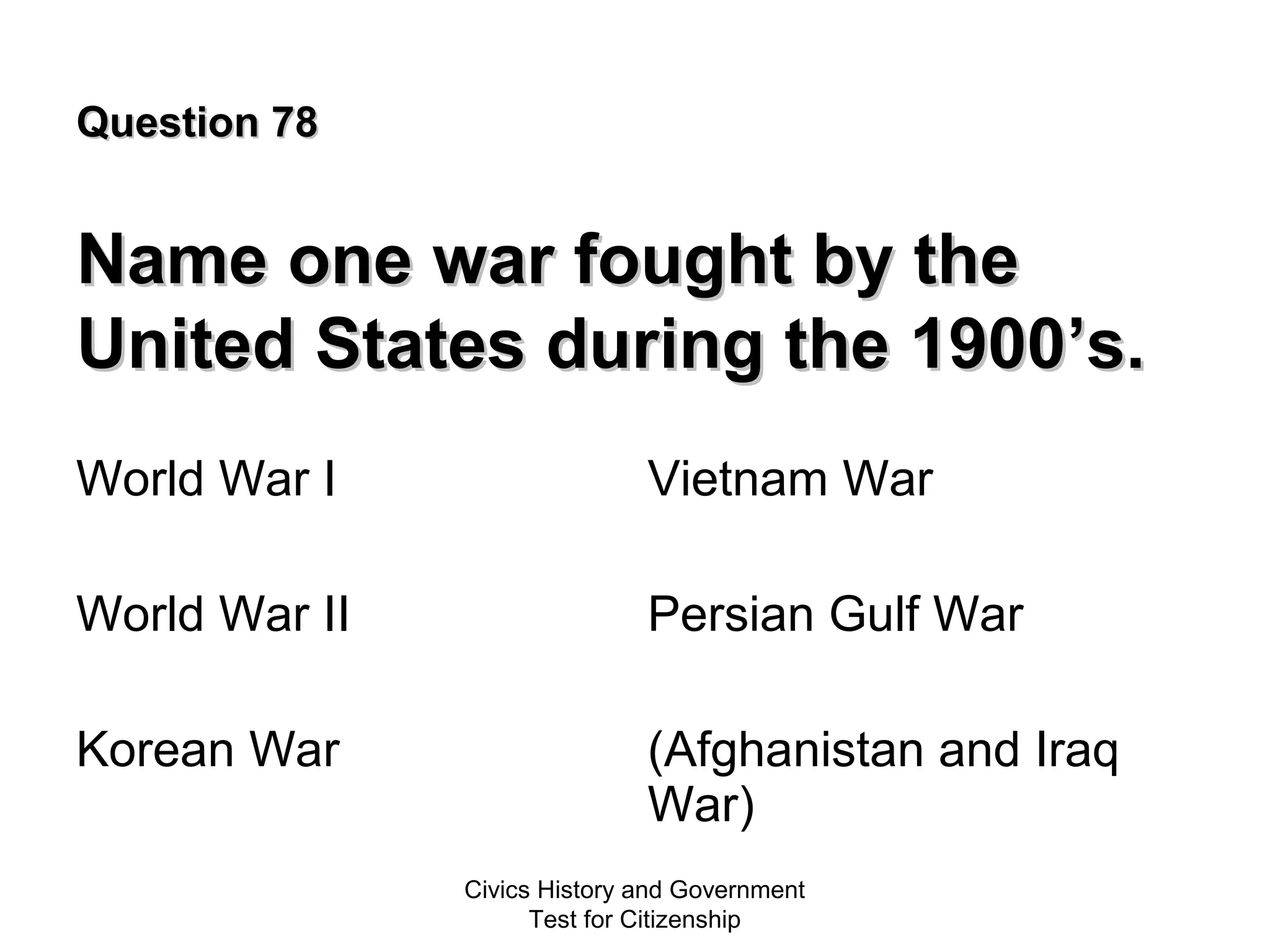 Civics test United States citizenship 2 | PPT