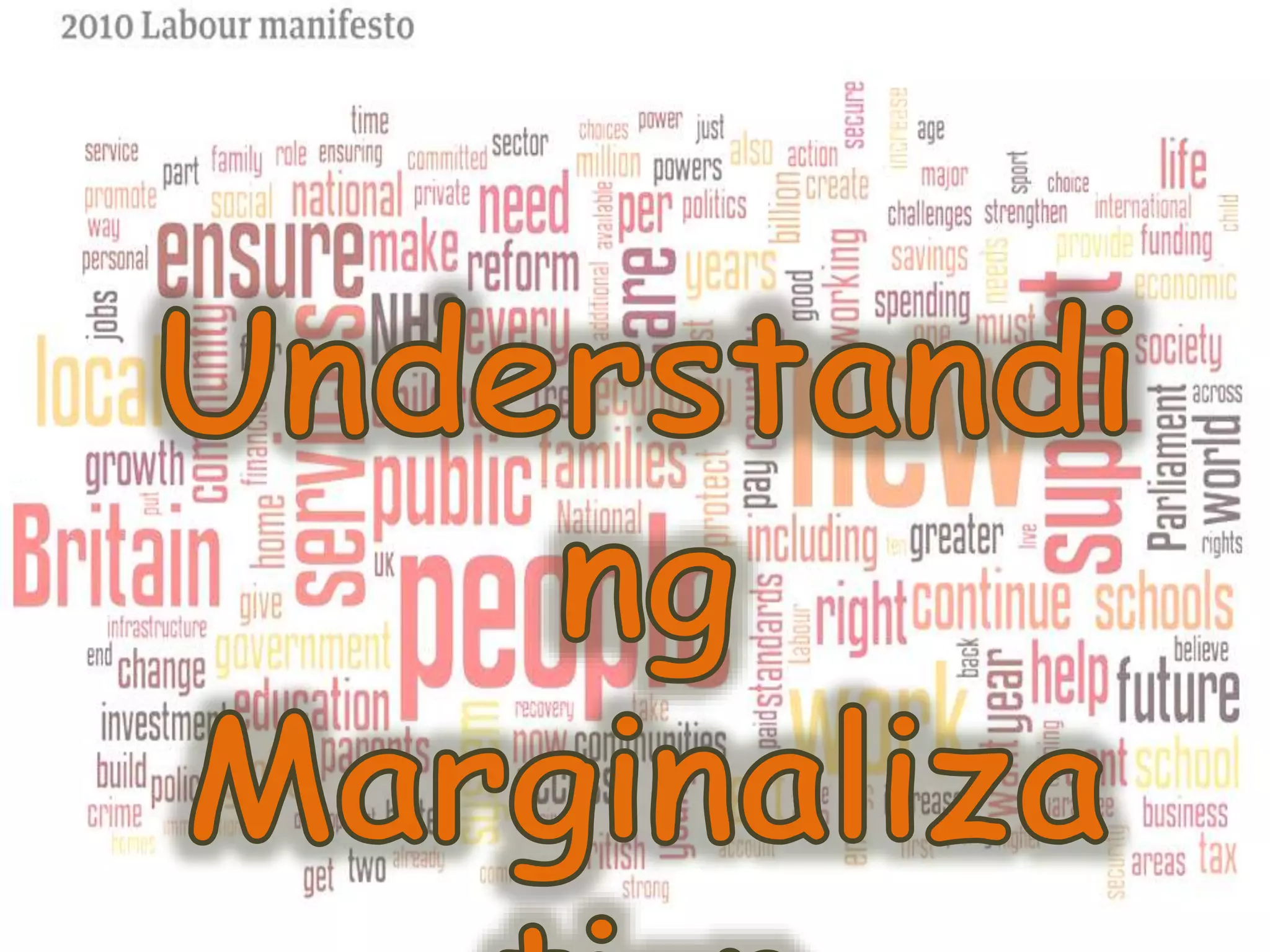 Civics chapter 10 understanding marginalization | PPTX