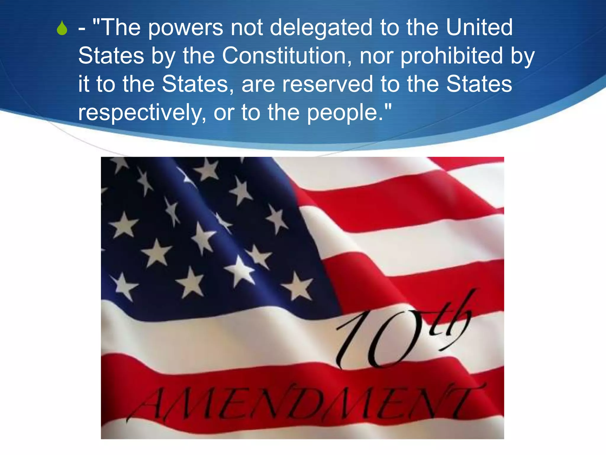 Civics 10th amendment project | PPTX