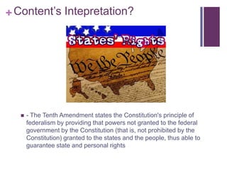 Civics 10th amendment project | PPT