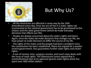 Civics 10th amendment project | PPT