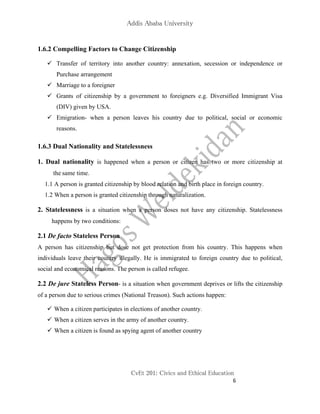 Civics and ethical education cv et 201 | PDF