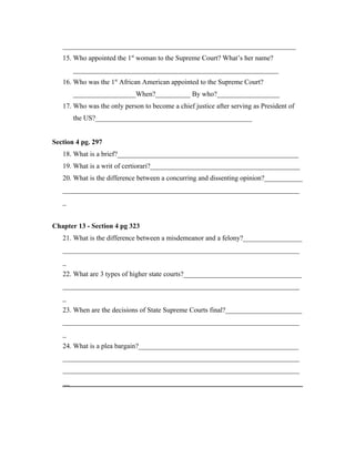 Civics chapter 12 and 13 | PDF