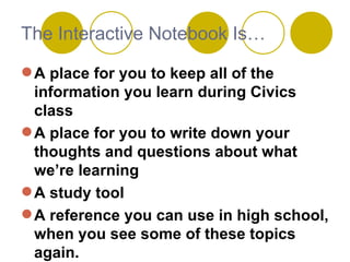 Civics day 3 notebook set up-lp | PPT