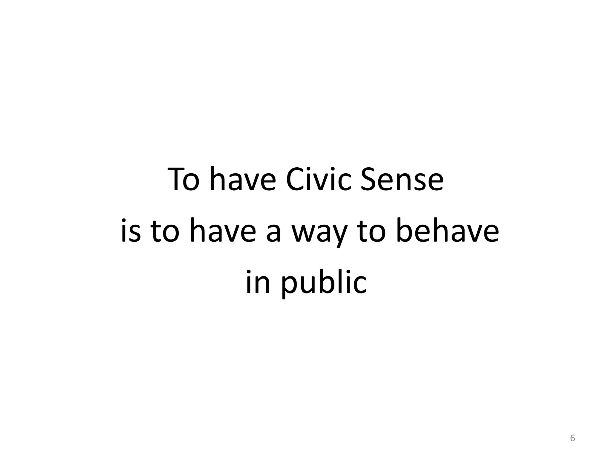 Civic sense | PPTX