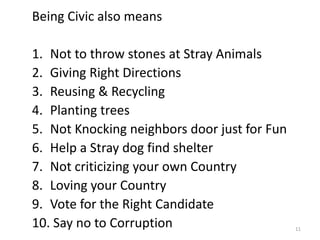 Civic sense | PPTX