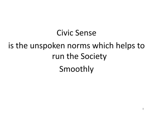 Civic sense | PPTX