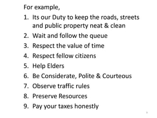 Civic sense | PPTX