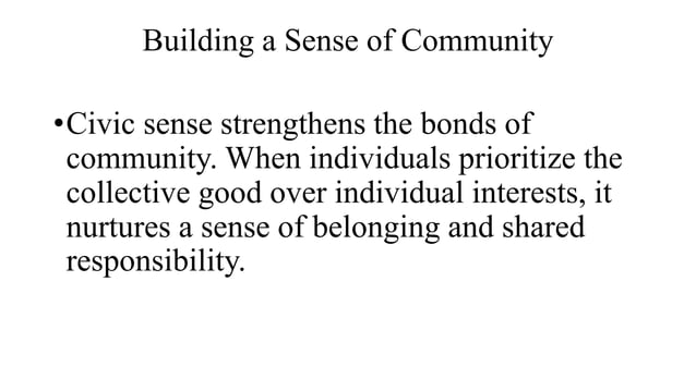 Civic Sense.pptx | Civic affairs | Politics