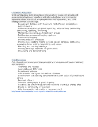Civic skills & competencies | DOC