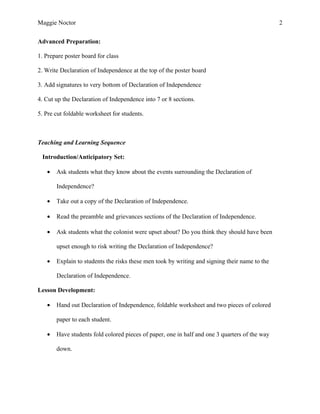 Civics lesson plan | DOC