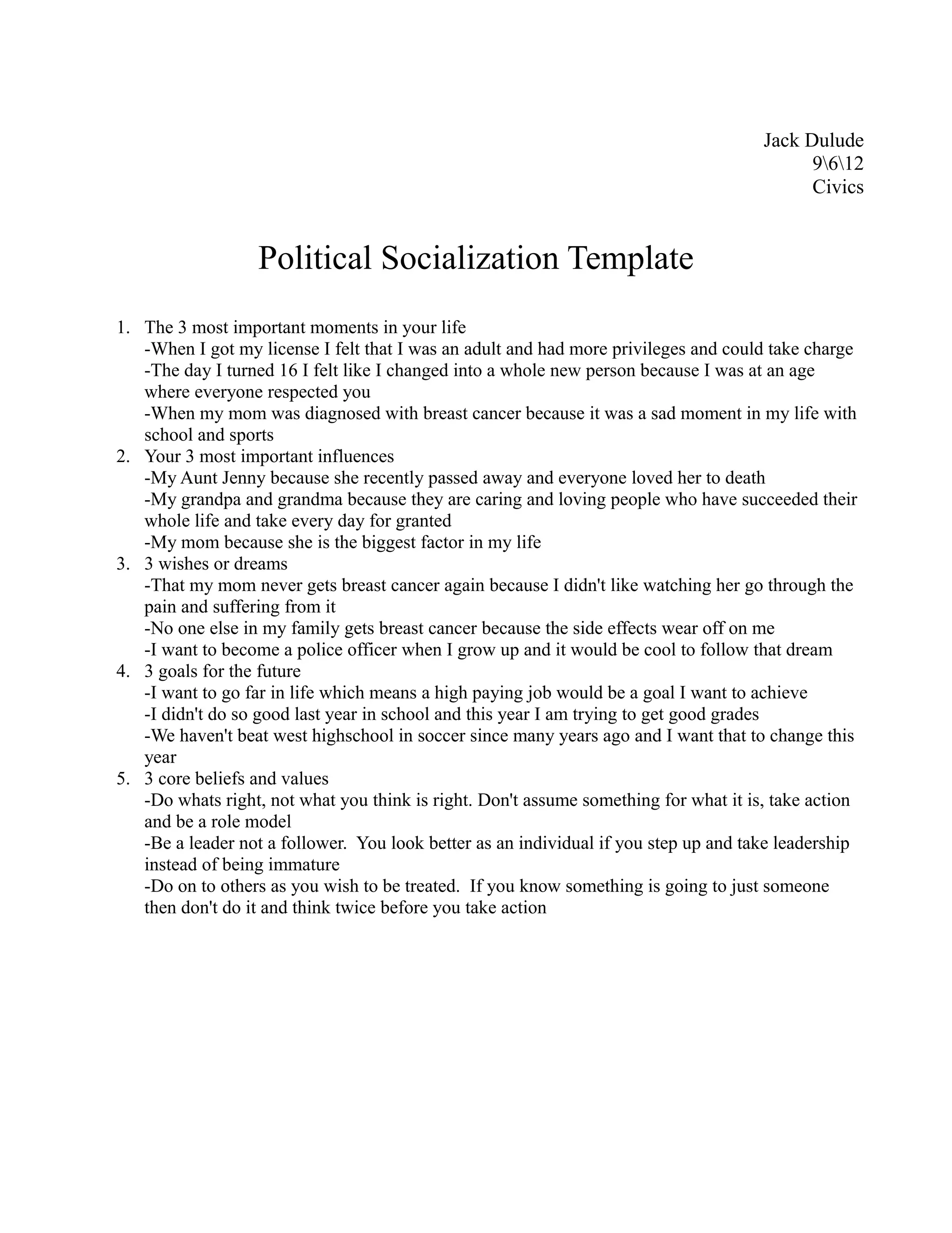 Civics template | ODT
