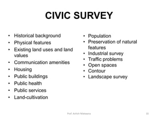 Civic Survey_Building and Town Planning | PDF