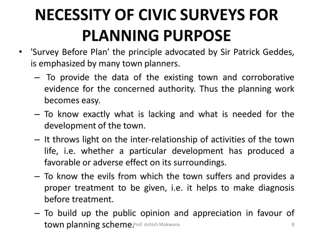 Civic Survey_Building and Town Planning | PDF