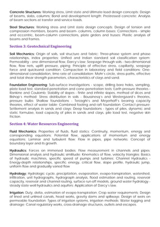 GATE Syllabus Civil engineering | PDF | Civil Engineering Industry ...