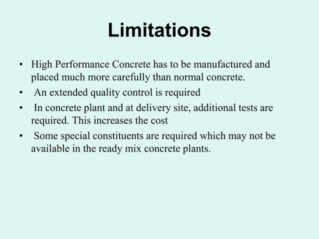Civil engineering High performance concrete | PPTX | Geology | Science