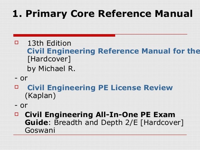 Civil Engineering PE Exam Civil Engineering PE Exam