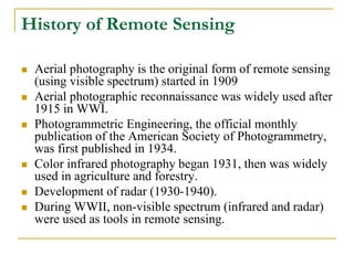 remote sensing and its uses and purposes. | PPTX