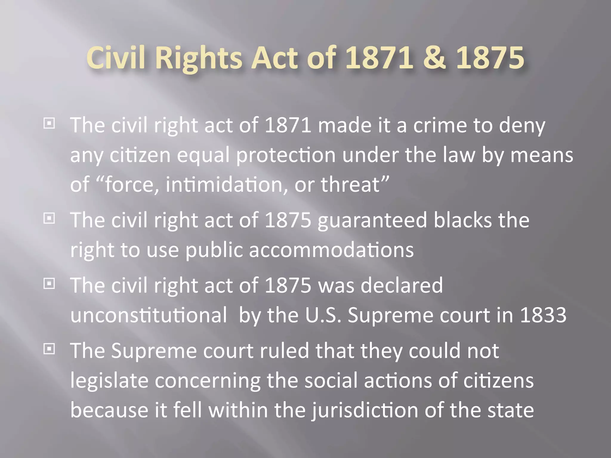 Civil Rights Acts Of 1871 | PDF