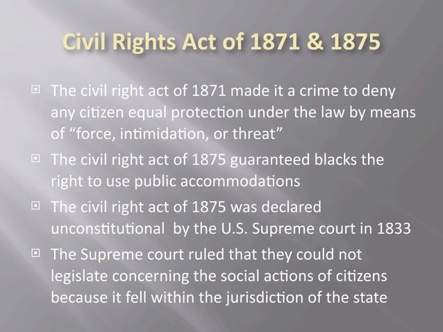 Civil Rights Acts Of 1871 | PDF