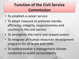 The Civil Service Commission | PPTX