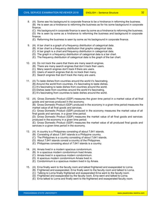 Pangasinan State University Civil Service Examination Reviewer | PDF