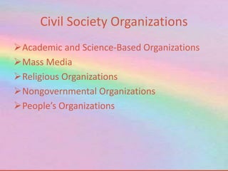 Civil society organizations | PPTX