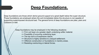 Civil types of foundations for different soil characteristics (2 ...