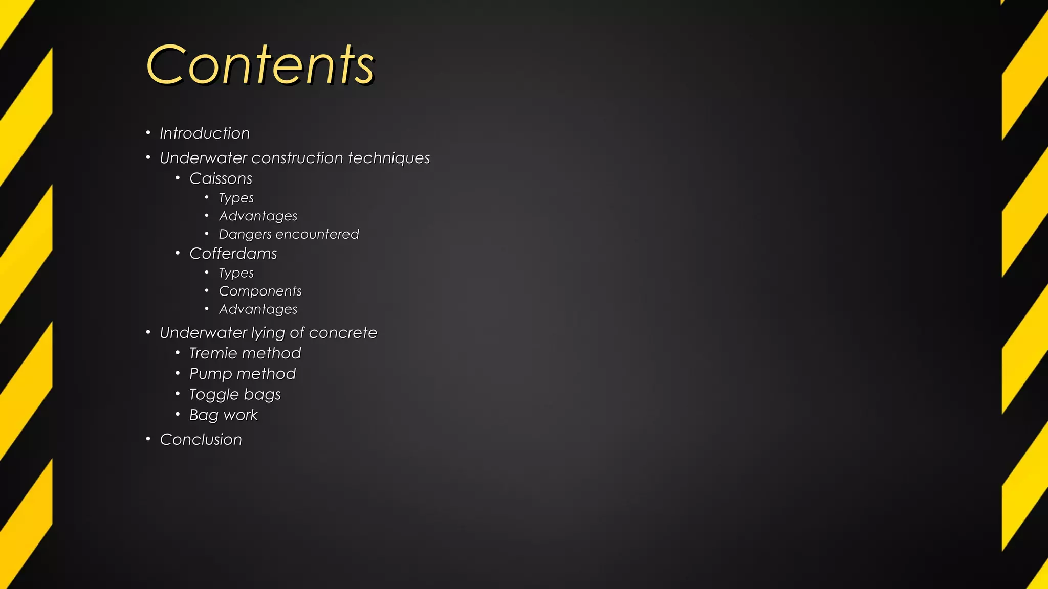 underwater construction | PPT