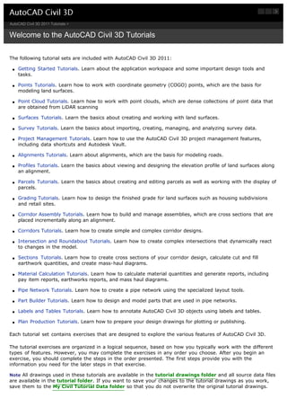 Civil 3 d 2011 tutorials | PDF