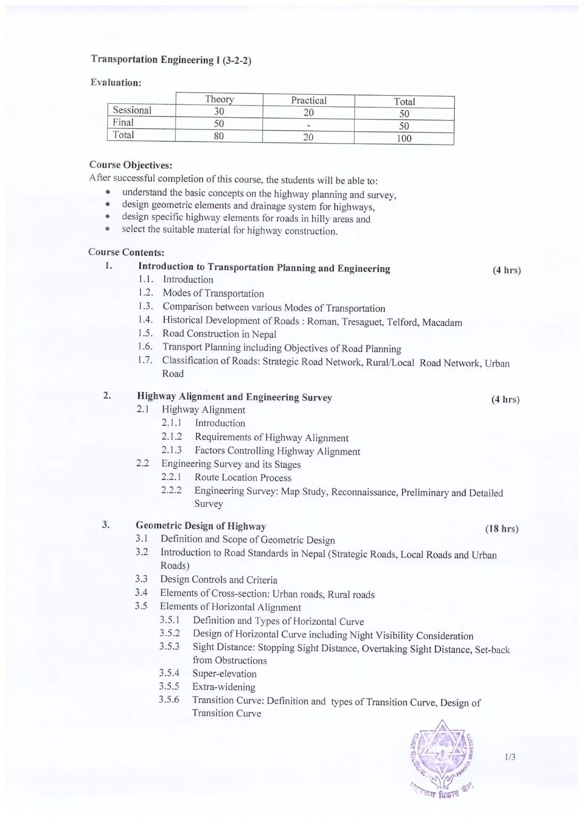 Civil 7th(pokhara university) | PDF