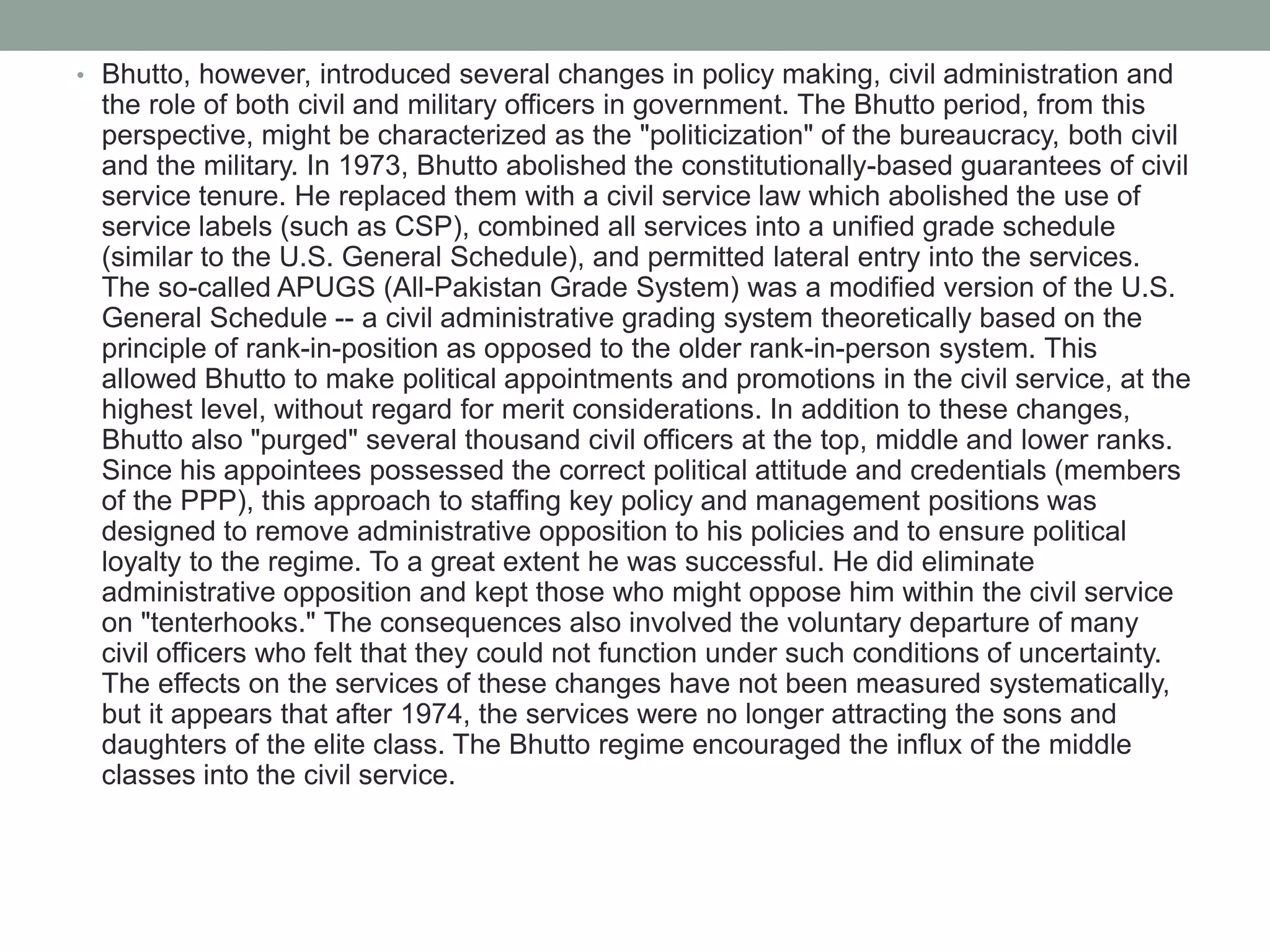 Civil and military bureacracy. | PPTX