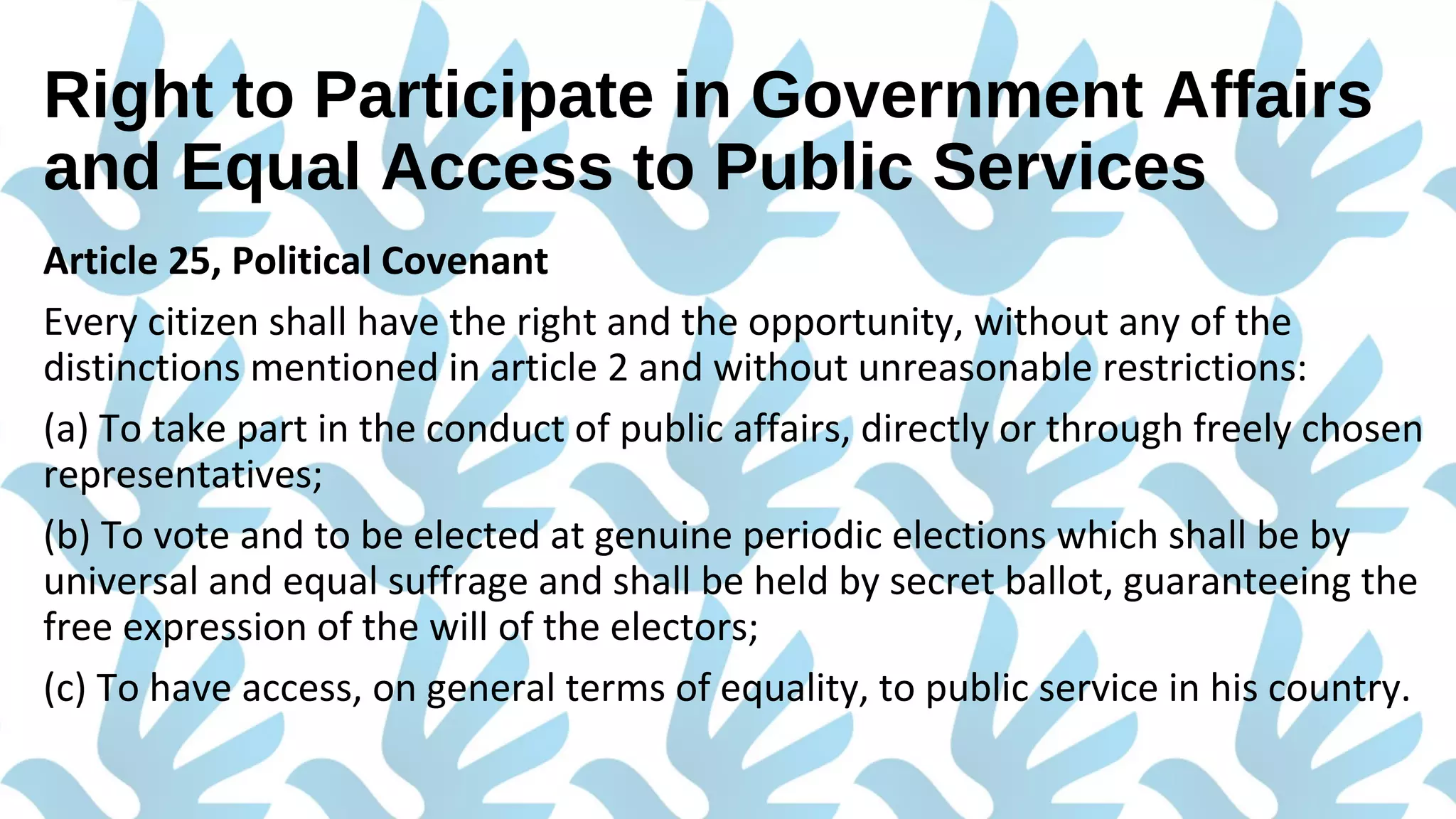 Civil and Political Rights | PPT