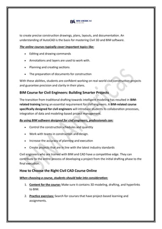 Civil CAD Courses Online: Learn Practical Drafting for Real-World ...